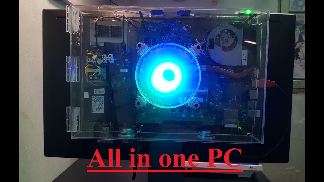 How to make mini PC from laptop - DIY all in one PC - YouTube