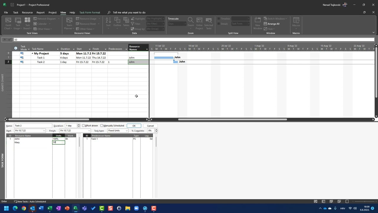 42. Task Form - Microsoft Project Online - YouTube
