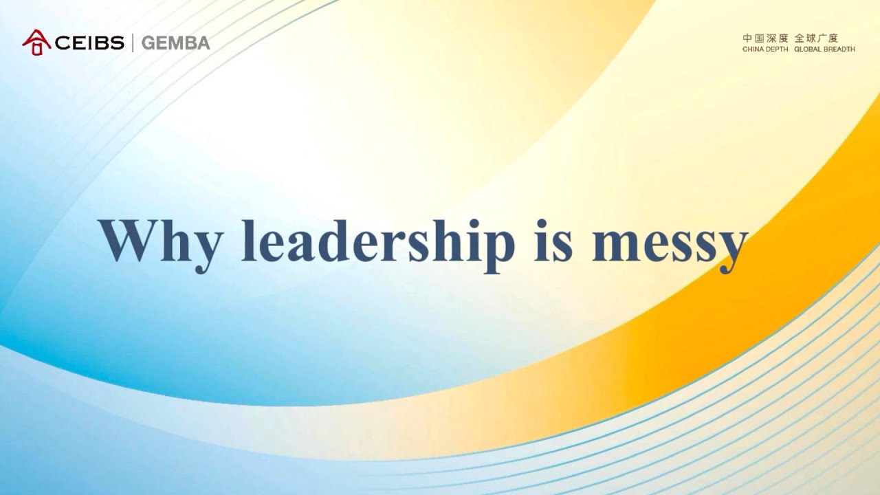 Why leadership is messy - YouTube