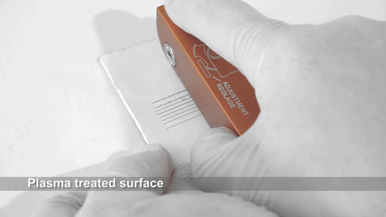 Henniker Plasma Adhesion Grid Cut Test - YouTube