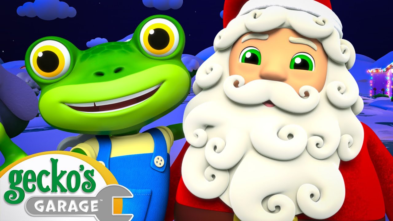 Santa Gecko 🎅🏼 | GECKO'S GARAGE 🐸 | Old MacDonald's Farm | Vehicle ...
