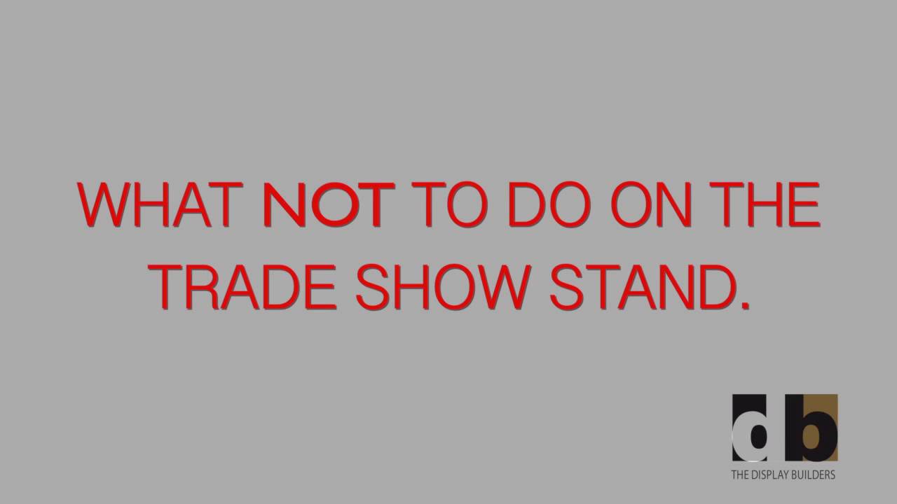 How to keep yourself nice on an exhibition stand. - YouTube