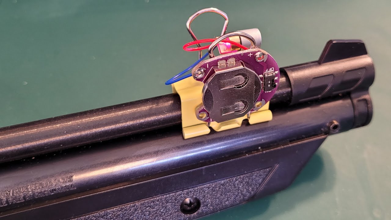 DIY a laser dot sight for Crosman 1377 pellet gun - YouTube