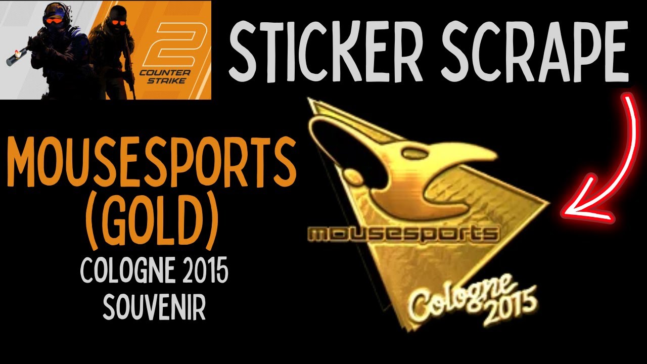 mousesports (Gold) Cologne 2015 sticker scrape #cs2skins #cs2stickers ...