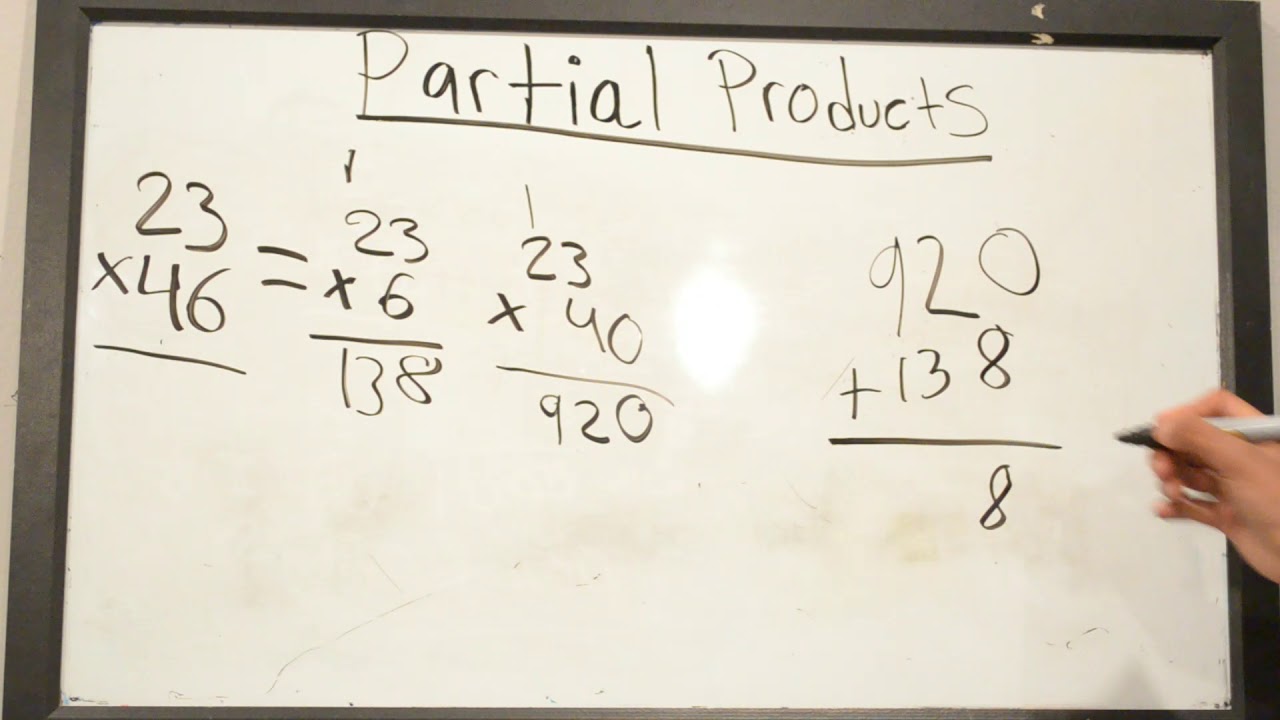 Partial Products (Expanded distributive property & Tower method) - YouTube