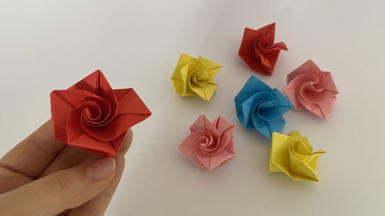 Come realizzare il fiore origami più semplice - YouTube