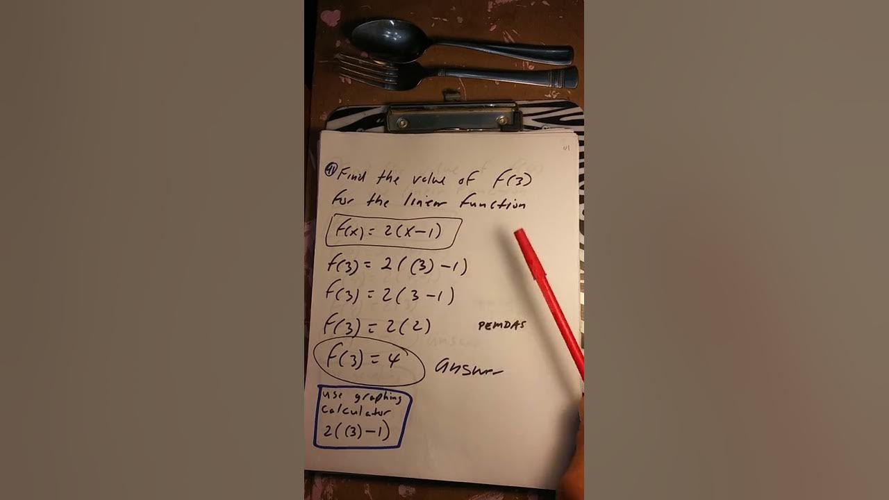 STAR Algebra 1 Part 2_ Evaluate linear functions - YouTube