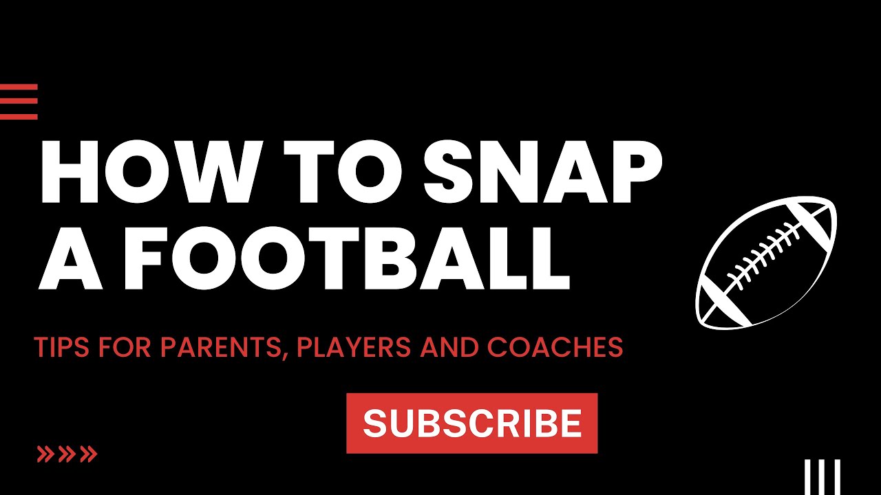 How to snap the football in youth football | Youth football center snap ...