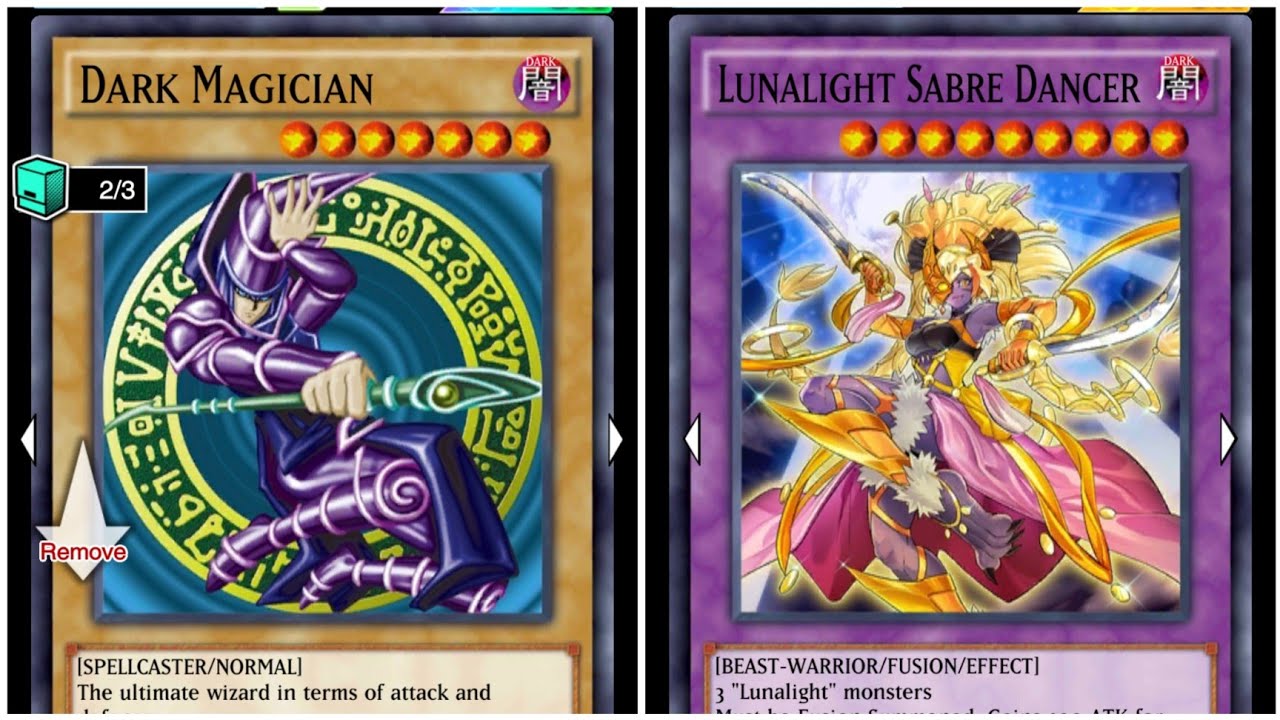 DUEL LINKS DARK MAGICIAN VS LUNALIGHT - YouTube