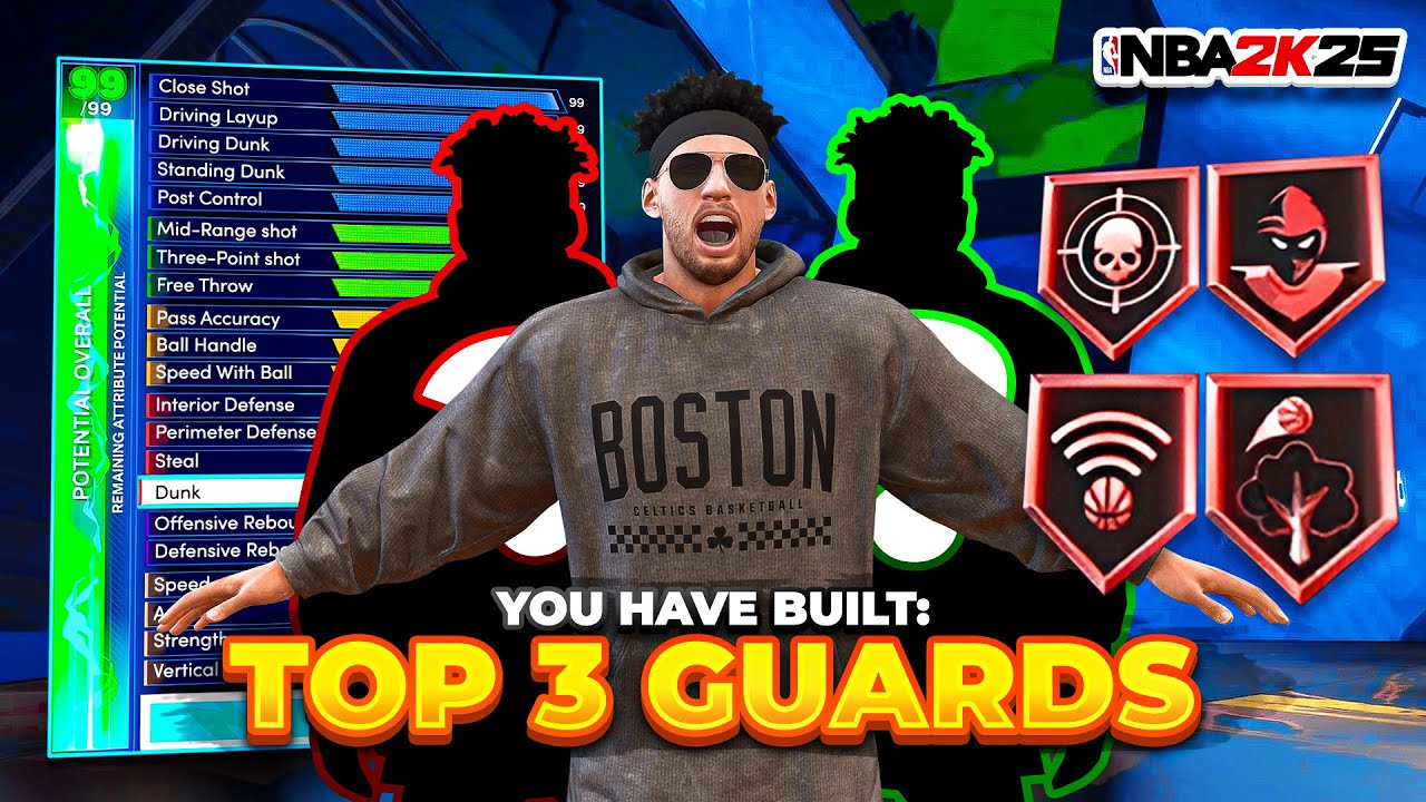 TOP 3 BEST GUARD BUILDS ON NBA 2K25! MOST OVERPOWERED BUILDS ON NBA ...