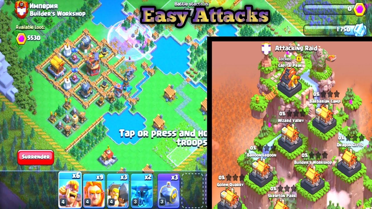 Clash Of Clans Clan capital Attack | Clan capital Attack strategy ...