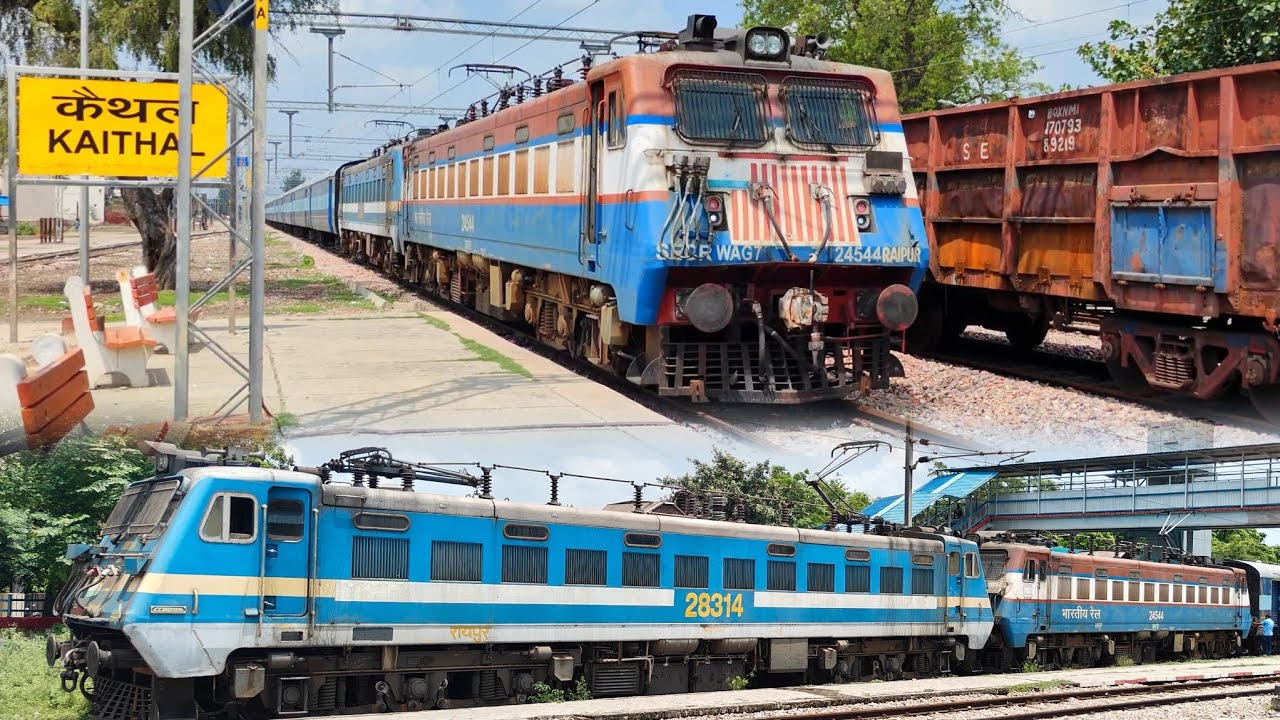 PURE ICF BLUE AUTOMOBILE CARRIER FREIGHT TWINS WAG-7 RAIPUR FIRST VISIT ...