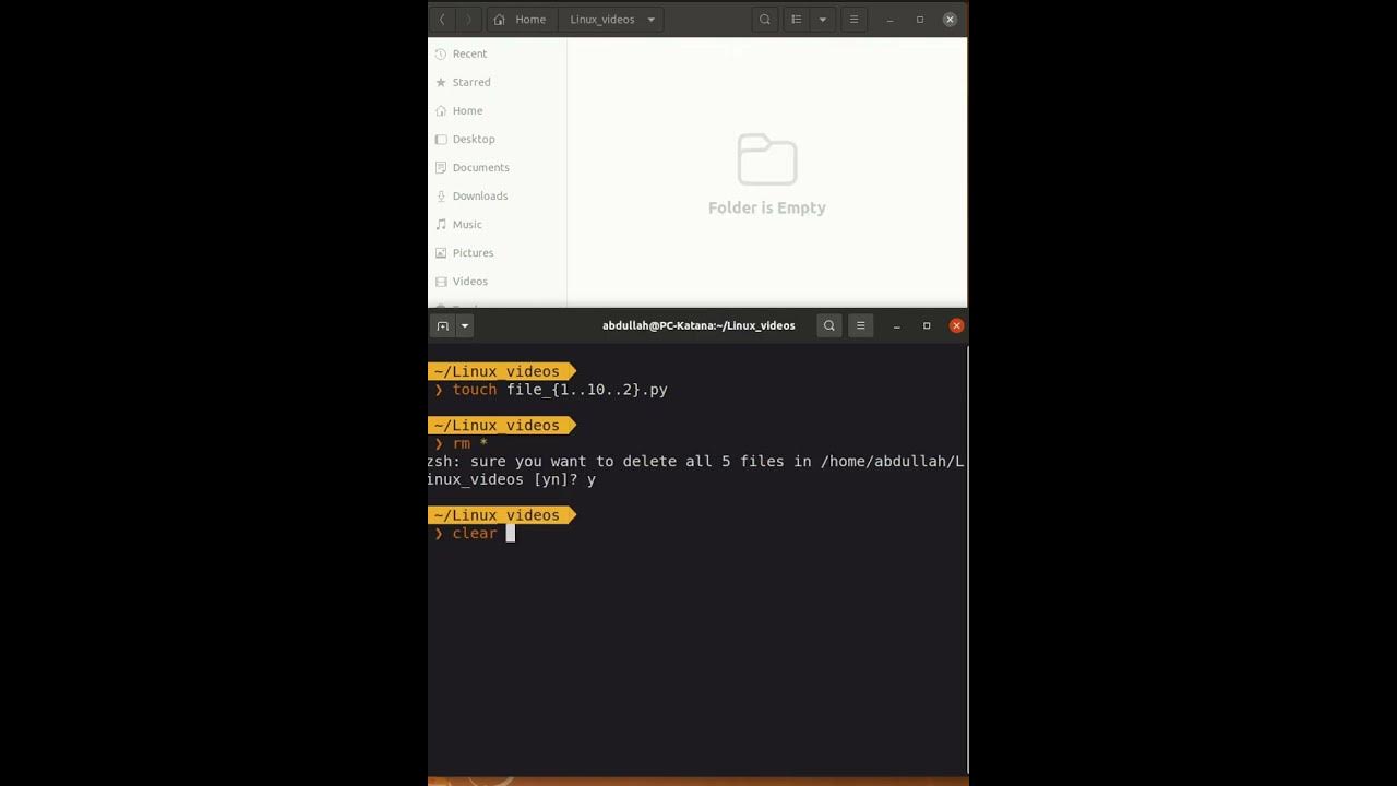 Creating multiple files using touch command BASH #shorts - YouTube