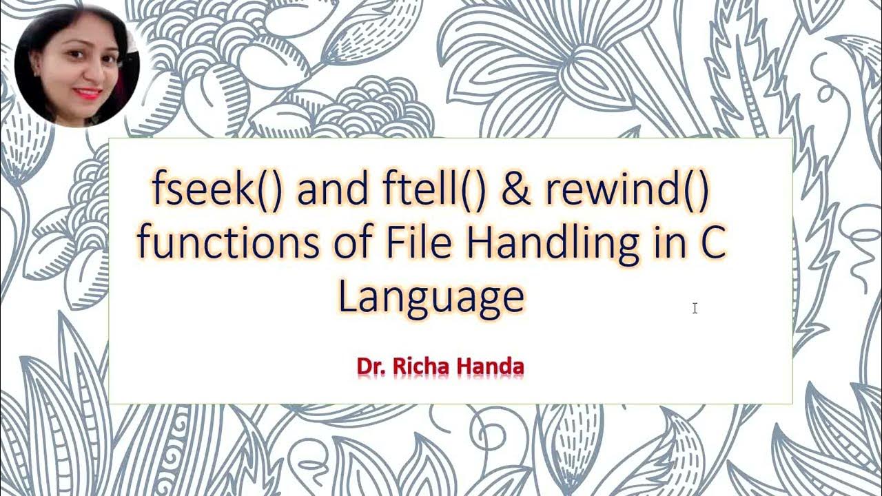 ftell() fseek() and rewind() function of file handling. - YouTube