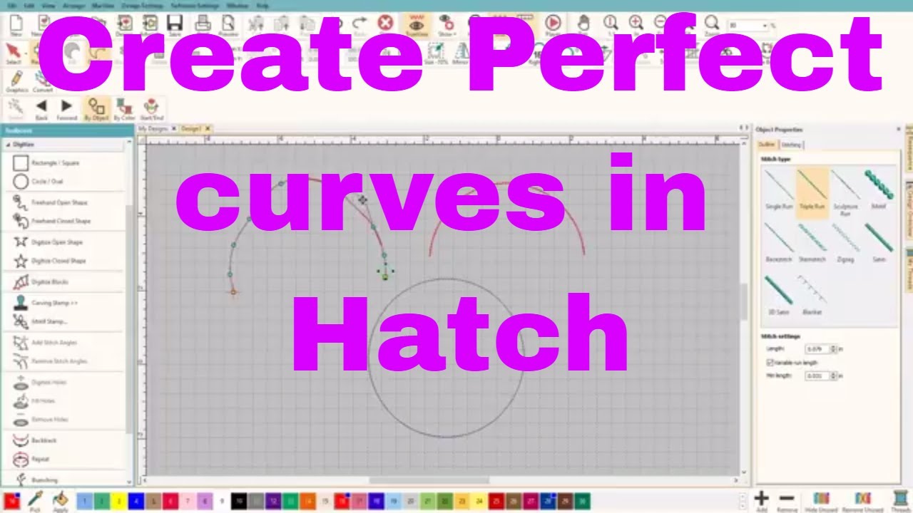 Hatch Embroidery the trick to creating smooth curves and easy editing ...