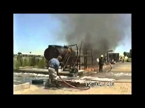 Fire Fighting an Aviation Fuel Fire with Burnstop - YouTube