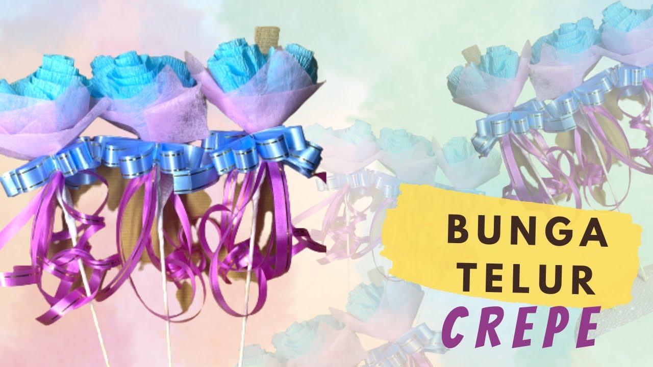 Tutorial Bunga Telur Kertas Crepe - DIY Bunga Telur - YouTube