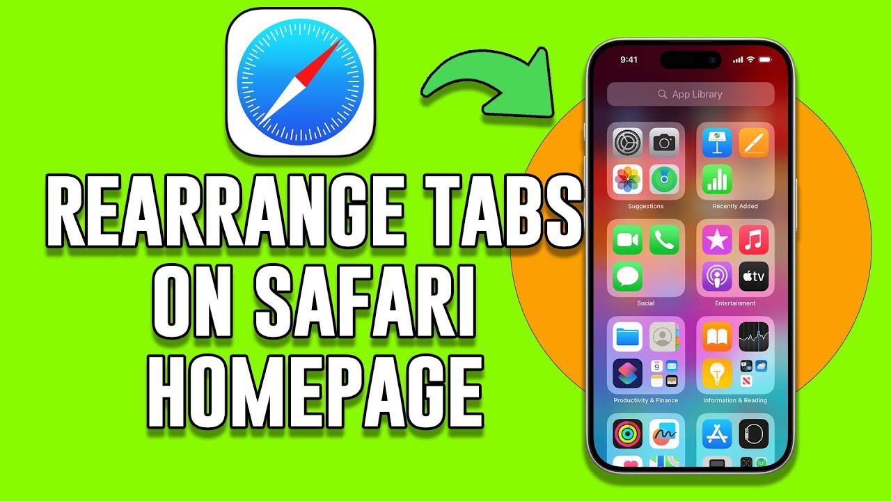 How to Rearrange Items or tabs in Safari Home page iPhone - YouTube