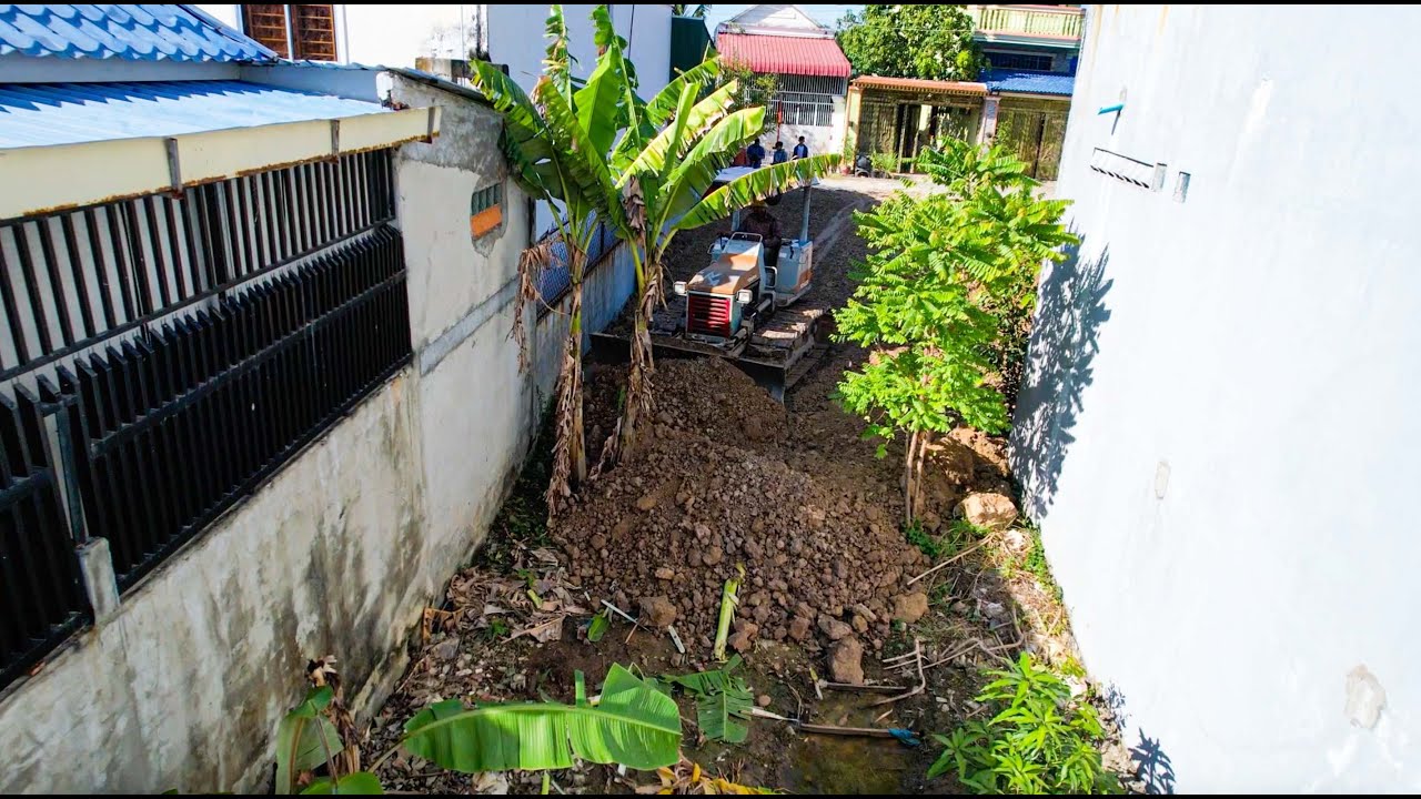 starting new project!! best land filling in village using mini ...