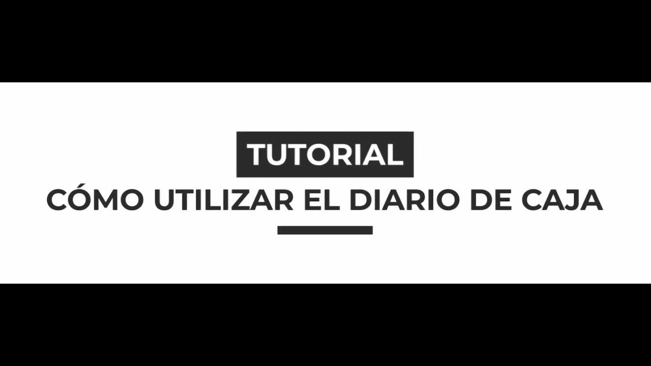 TUTORIAL: diario de caja - YouTube
