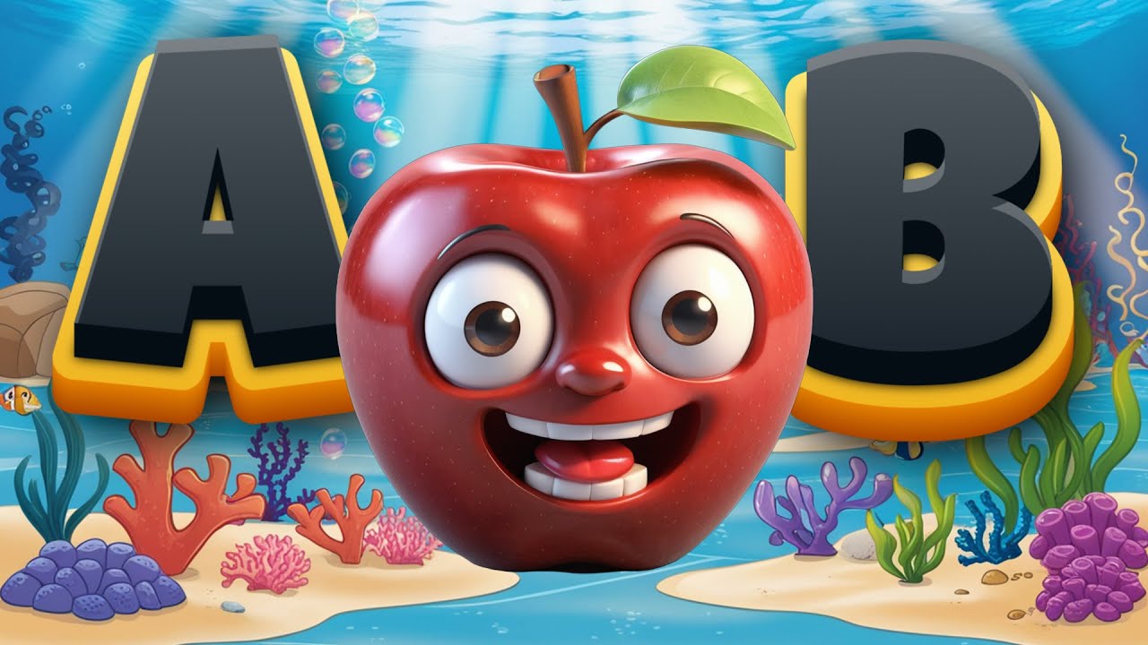 A is for Apple, ABC Phonics Song - Toddler Learning Songs, Nursery ...
