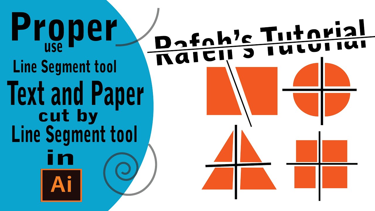 Paper and Text cut by Line Segment Tool in Illustrator| Rafeh's ...