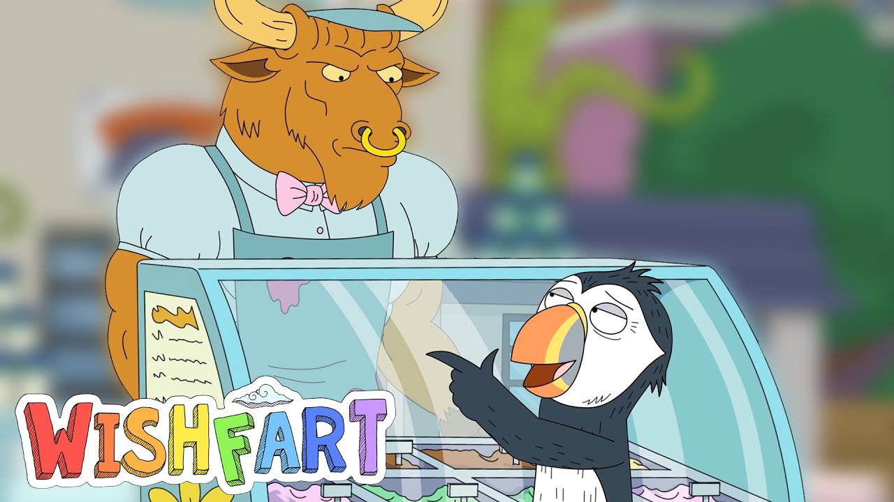 Puffin Mixes Artisanal Ice Cream Flavors | Wishfart Episode Clip - YouTube