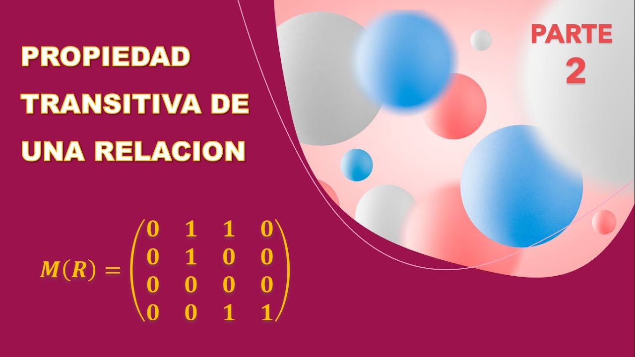 Propiedad transitiva de una relación dada su matriz - YouTube
