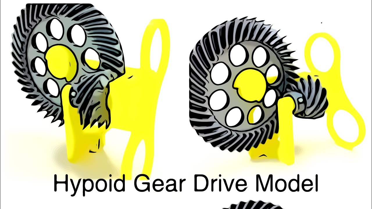 Hypoid Gear Drive Model - YouTube