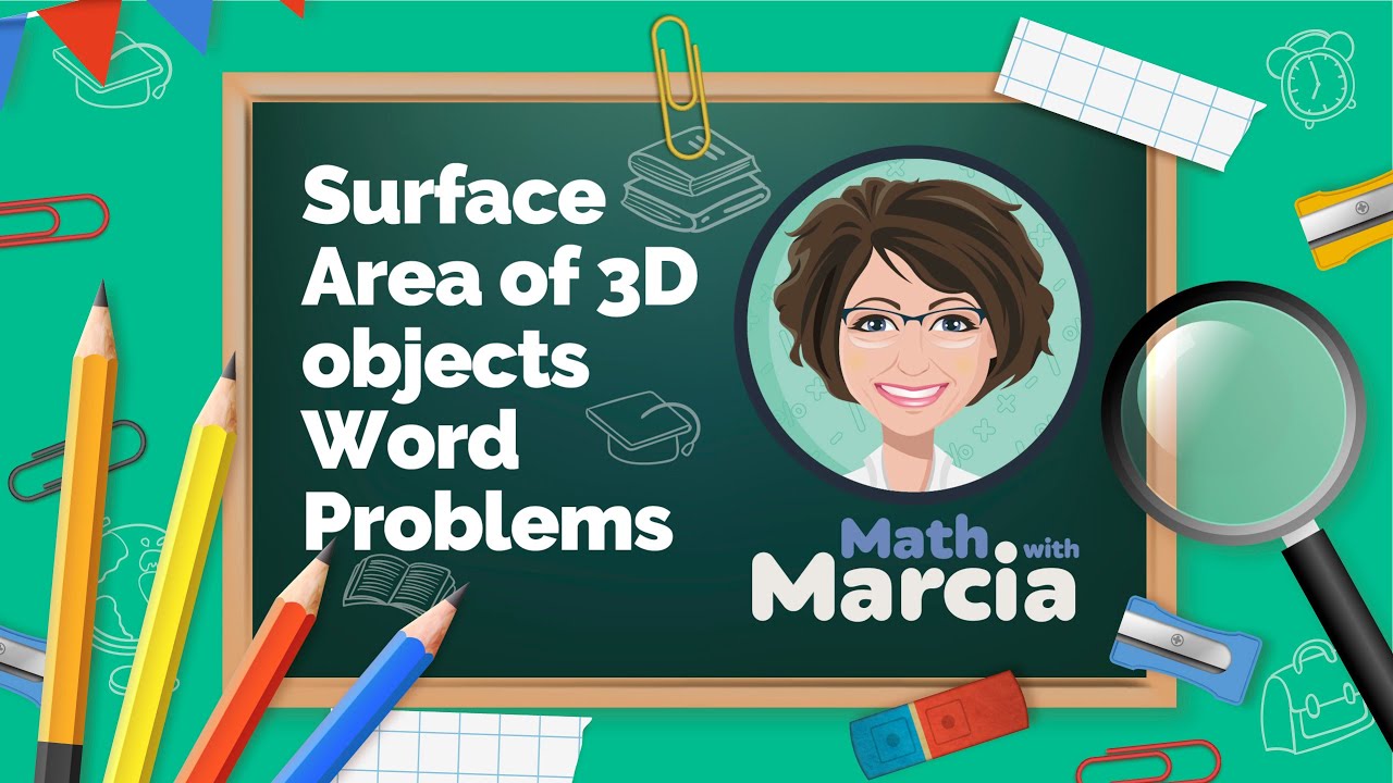Surface Area of 3D objects: Word Problems - YouTube