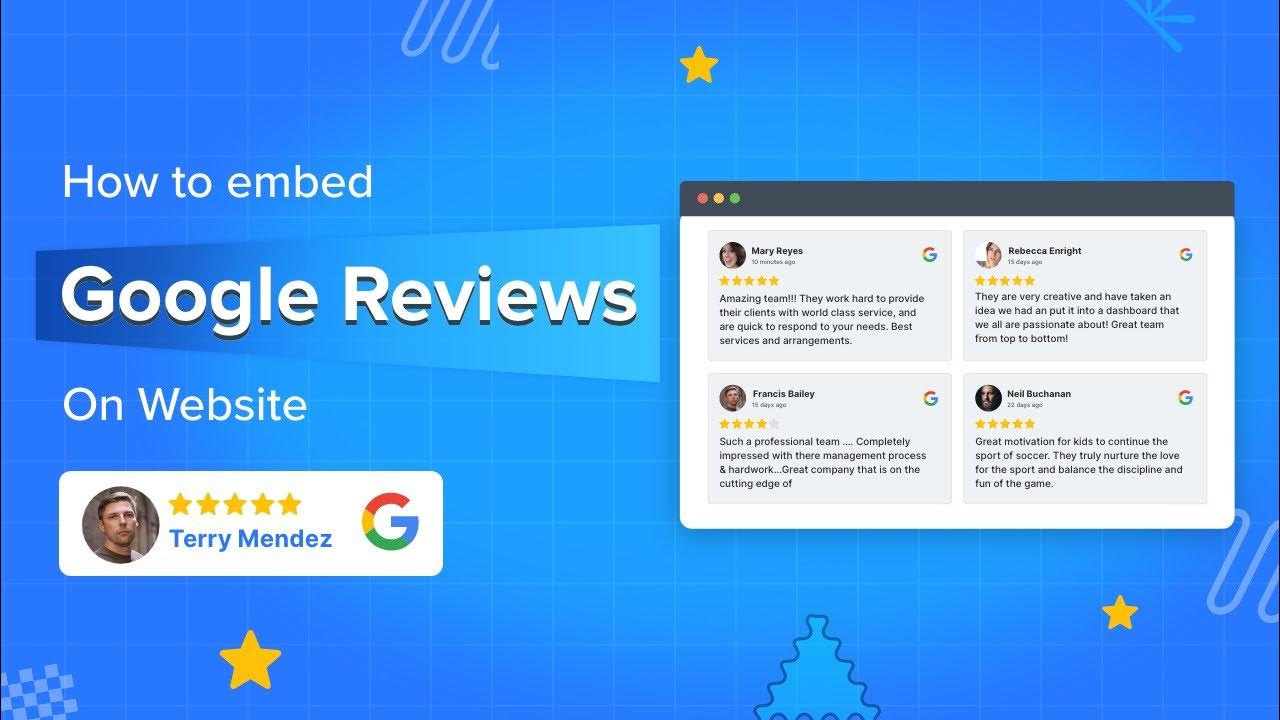 How to embed Google Reviews On A Website? - YouTube