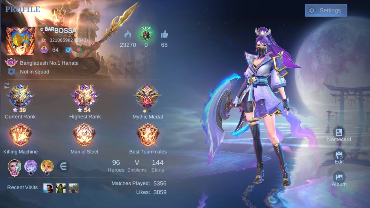 mobile legends profile edit #mobilelegends #mlbb #viral - YouTube