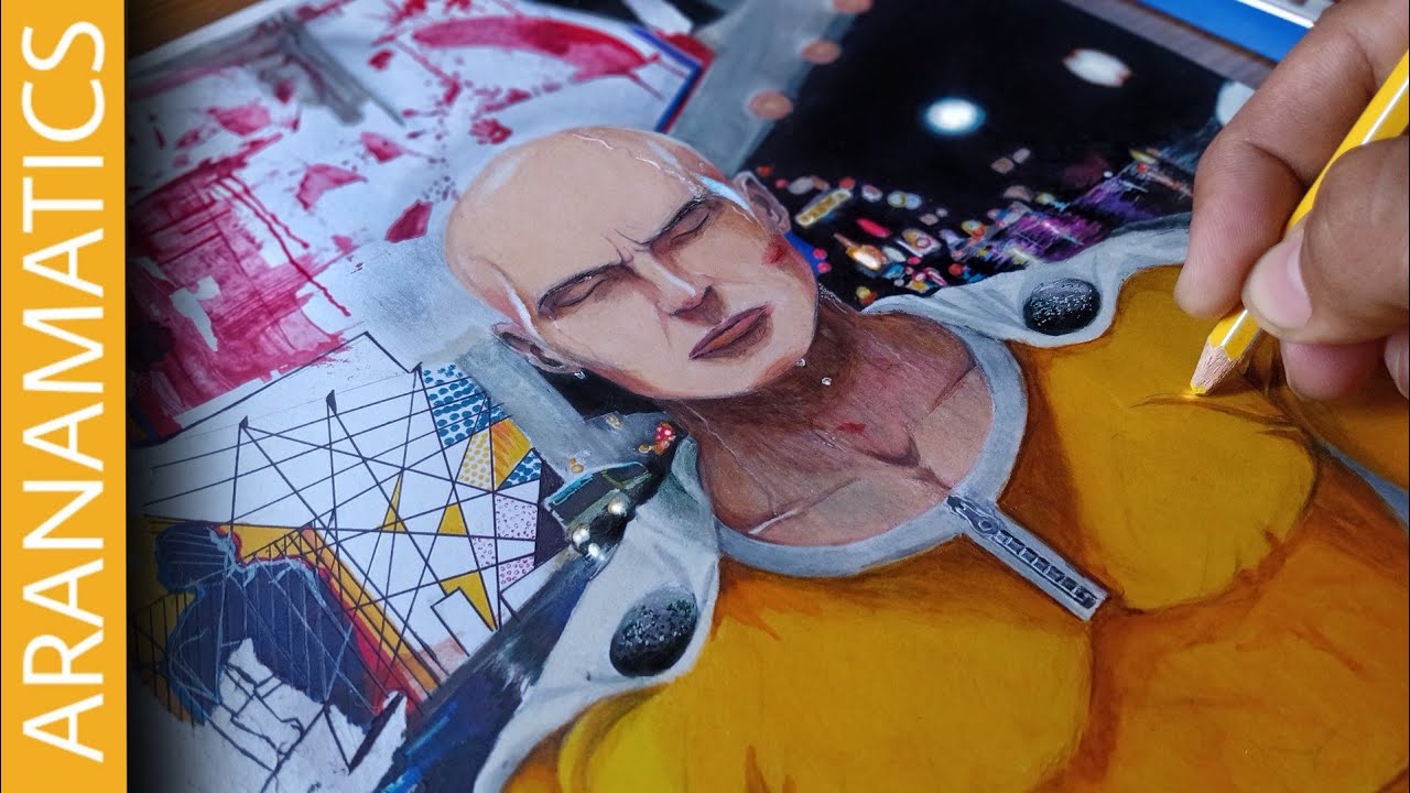 DRAWING SAITAMA | ONE PUNCH MAN | ANIME | REALISTIC IMAGINARY ARTWORK ...