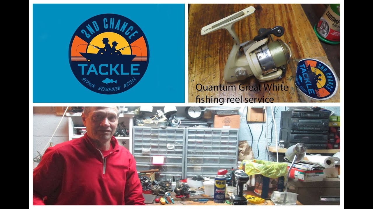Quantum Great White spin fishing reel how to take apart and service ...