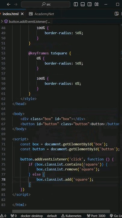 Triggering Animation JavaScript | HTML CSS JS #shorts #shortvideo #coding #asmr - YouTube