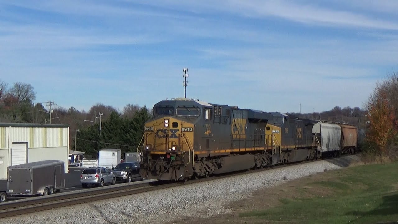 CSX ES44AH 729 w/ Sick K5HL Leads M542-29 on 12/1/22 - YouTube