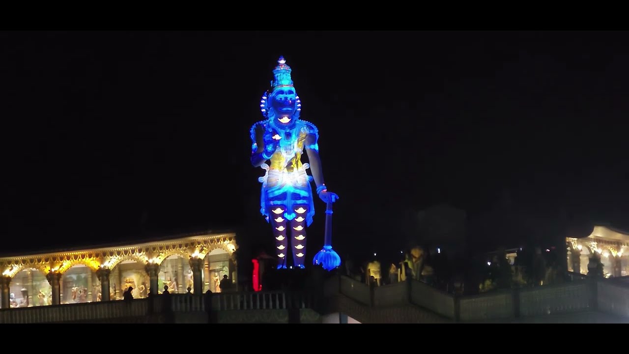 Laser Show at Sri Ramanarayanam Temple - YouTube