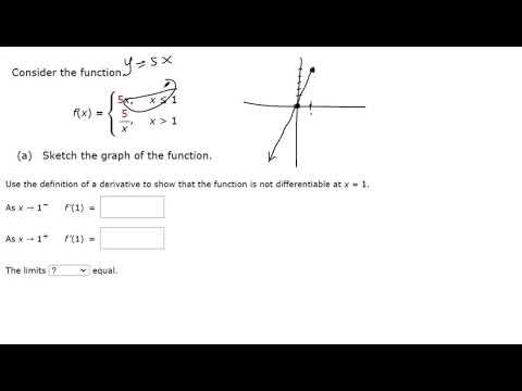 Sketch and Use a Graph to Show the Derivative Does Not Exist - YouTube