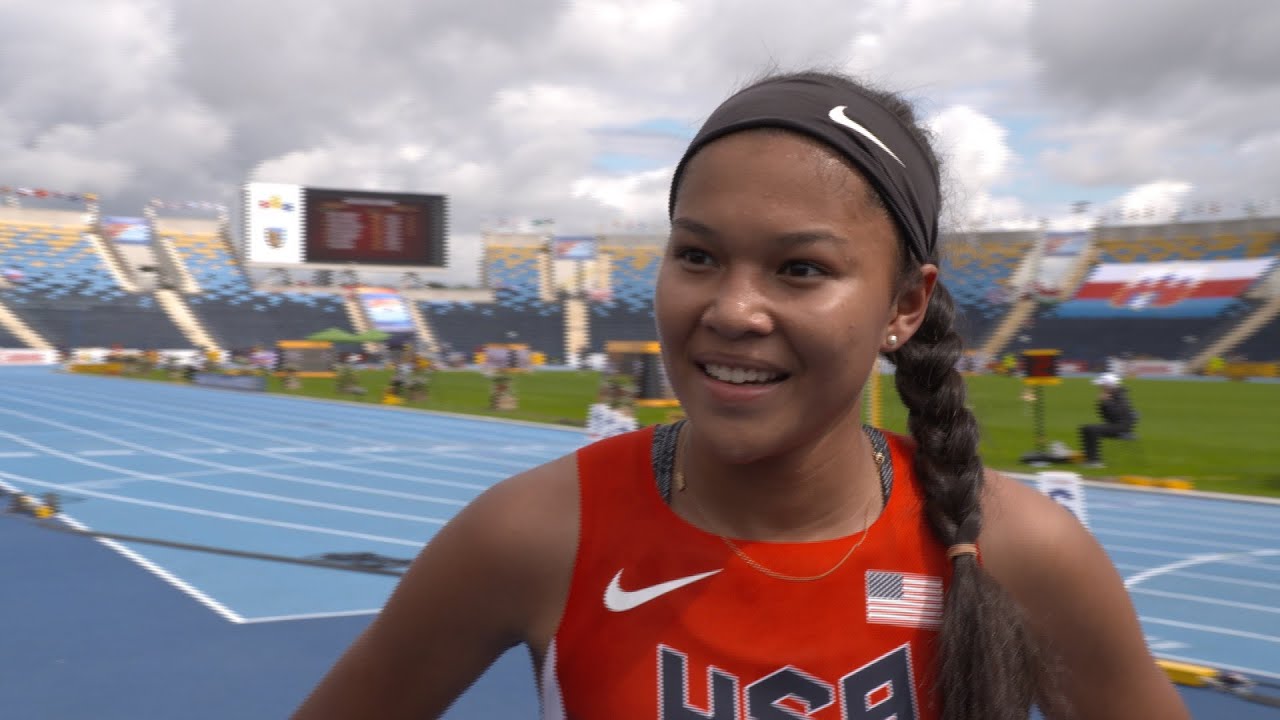 IAAF WU20 Championships Bydgoszcz 2016 800m Women Heat Aaliyah MILLER ...