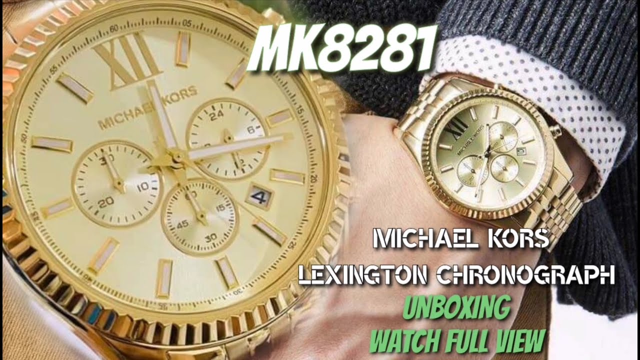 MK8281 MICHAEL KORS LEXINGTON WATCH UNBOXING AND FULL VIEW - YouTube