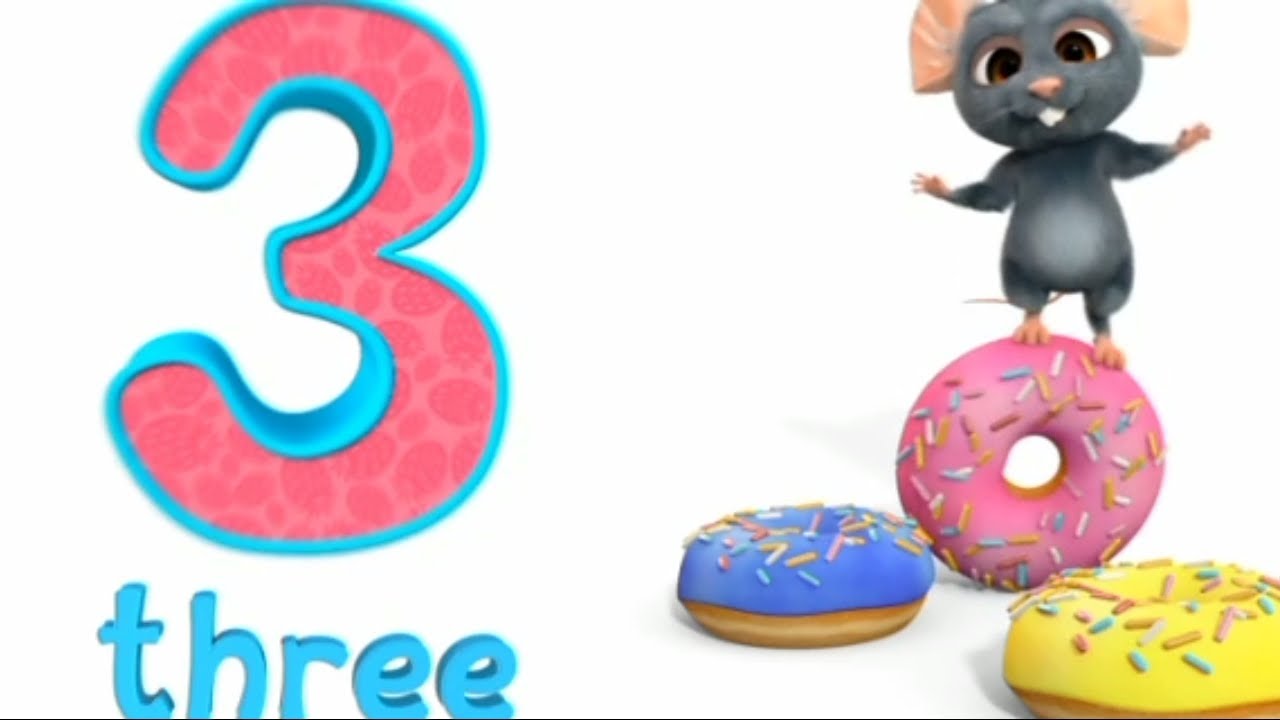 LET'S COUNT : NUMBER 3 ANIMATED NUMBERS - YouTube