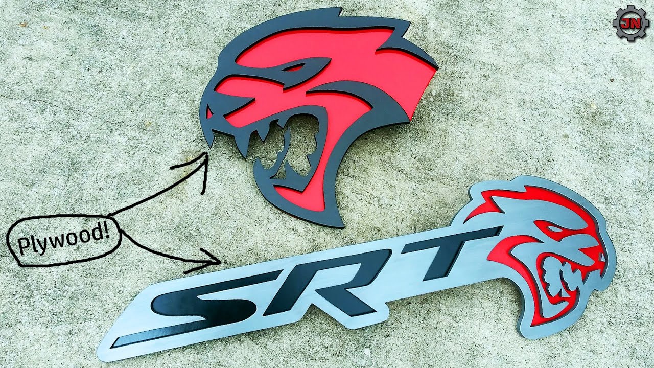 "Hellcat" signs made out of wood (no CNC) - YouTube