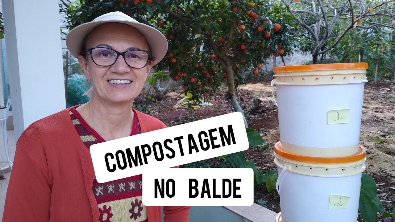 Como fazer COMPOSTAGEM em casa (vídeo 3): compostagem no balde - YouTube