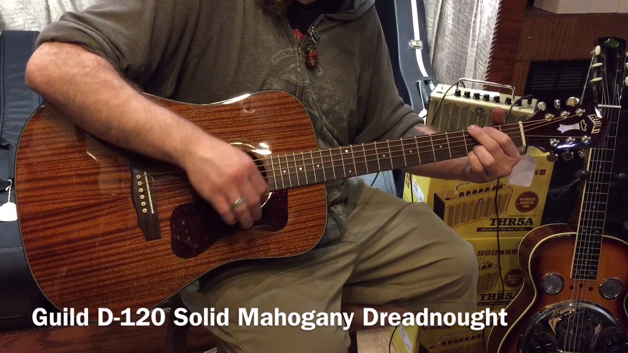 Guild Westerly D-120 All-Solid Mahogany Dreadnought Acoustic Guitar ...