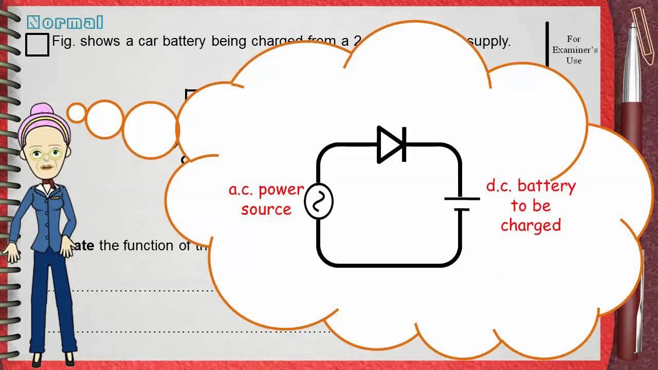 Q 03....L8 Circuit Components .... Ch3 Elect (Diode) IGCSE past papers ...