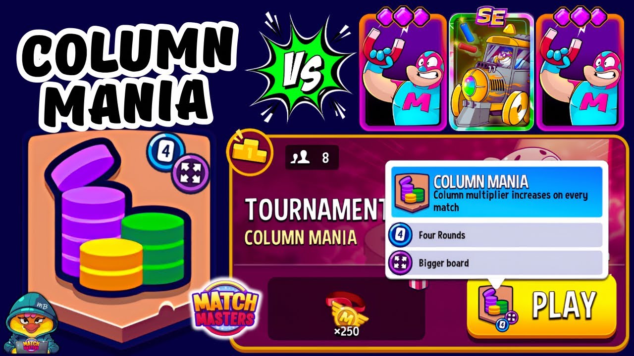 TOURNAMENT! 8 players Column Mania + Super Sized + 4 Rounds | Match ...
