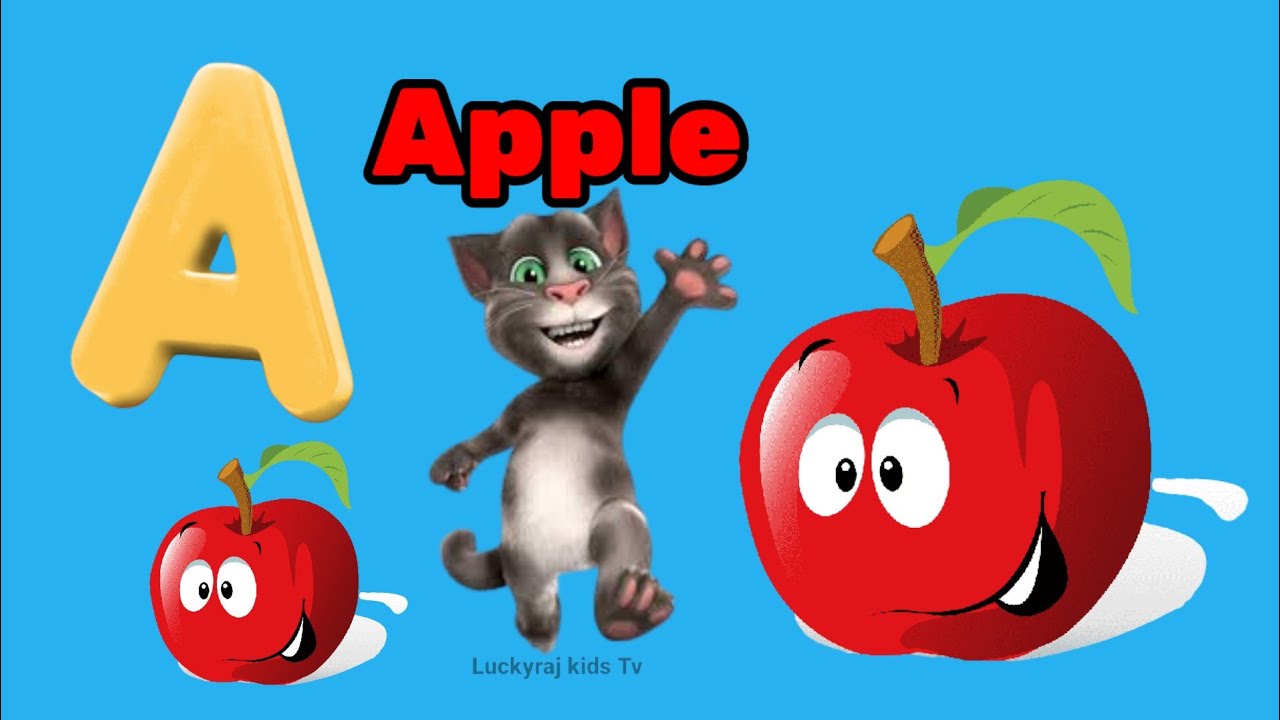 A for apple।,b for ball,c for cat,d for dog,E for egg,f for fan ...