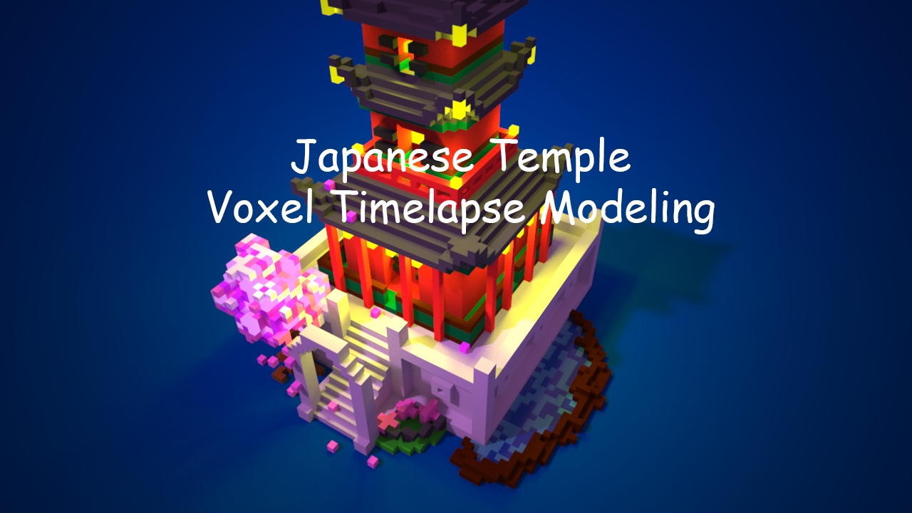 Japanese Temple - Timelapse Voxel Modeling - YouTube