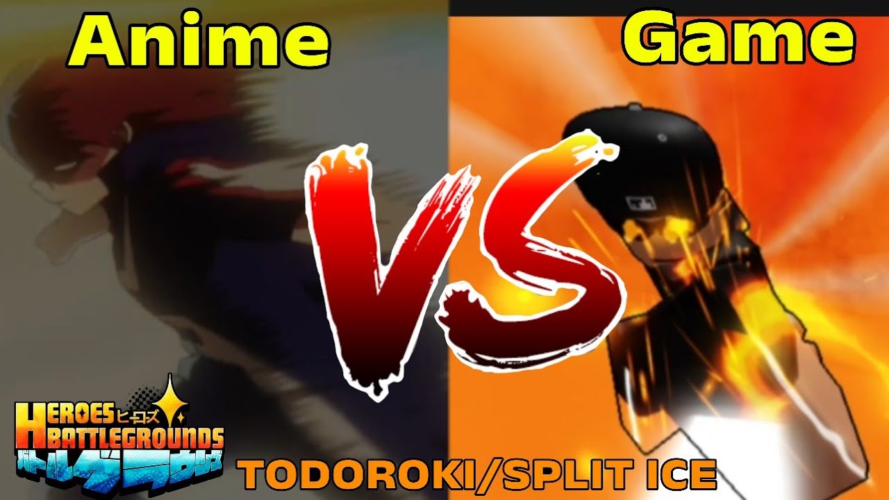 TODOROKI GAME VS ANIME | Heroes Battlegrounds - YouTube