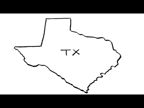 How to Draw Texas Map | Easy Outline of Texas State (USA) | Step-by-Step | @XYZArts007